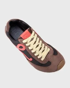 Loewe Ballet Runner 2.0 Mixed Leather Sneakers Chocolate