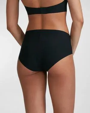 Commando Butter Mid-rise Bikini Briefs Black