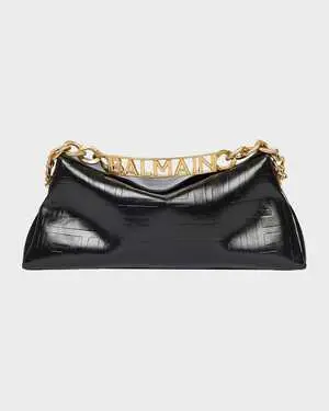 Balmain Balmain 1945 Soft Clutch Bag - Black