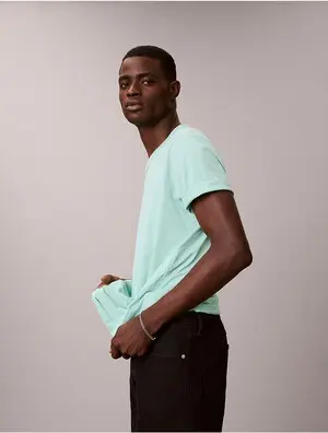 Calvin Klein Cotton Blend Jersey Relaxed T-shirt - Ocean Wave