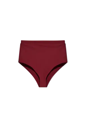 JIL SANDER High-Waisted Bikini Bottom Burgundy