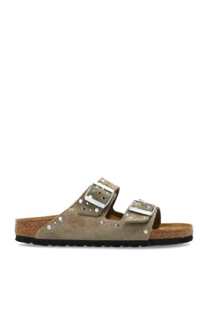 BIRKENSTOCK Boston Rivet Border Mules - Beige