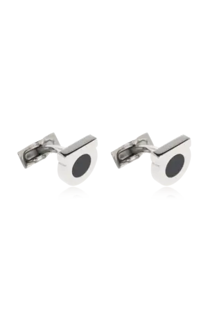 FERRAGAMO Cufflinks In The Shape Of A Logo - Silver