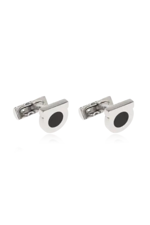 FERRAGAMO Cufflinks In The Shape Of A Logo - Silver