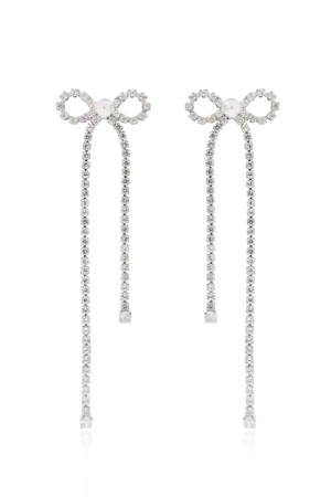 SELF-PORTRAIT Long Earrings With Crystals
