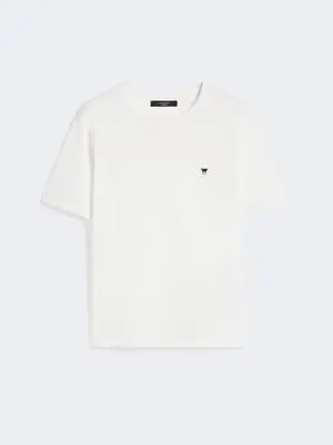 Max Mara Cotton T-shirt With Embroidered Detail