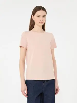 Max Mara Basic Cotton Jersey T-shirt - Pink