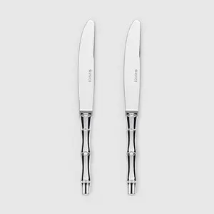 Gucci Dessert Knives With Bamboo Motif, Set Of Two - Black