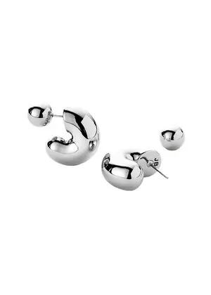 Jenny Bird Tome Hoop Earrings - Silver