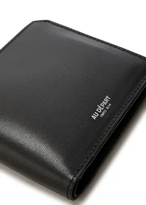 AU DEPART Printed Leather Wallet
