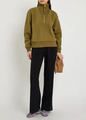 Varley Jaylin Half-zip Fleece Sweatshirt - Olive