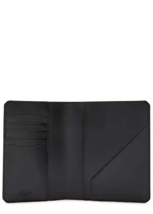 AU DEPART Logo Leather Passport Case