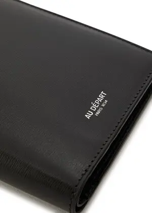 AU DEPART Logo Leather Passport Case