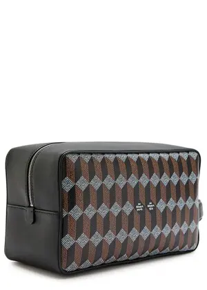 AU DEPART Square 26 Printed Leather Pouch