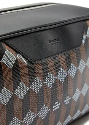 AU DEPART Square 26 Printed Leather Pouch