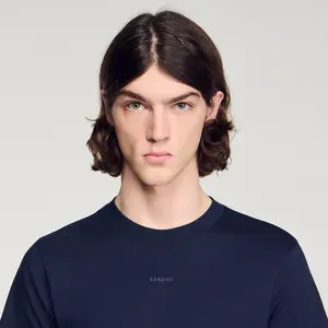 Sandro Cotton T-shirt - Navy Blue