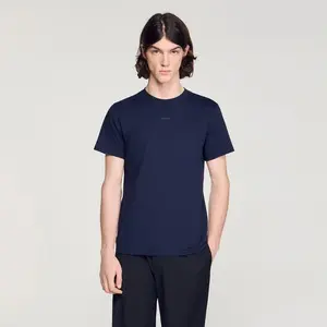 Sandro Cotton T-shirt - Navy Blue