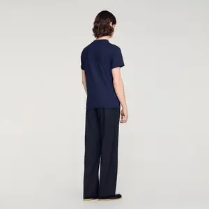 Sandro Cotton T-shirt - Navy Blue