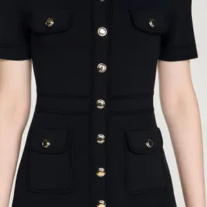 Sandro Button-up Knit Mini Dress