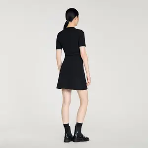 Sandro Button-up Knit Mini Dress