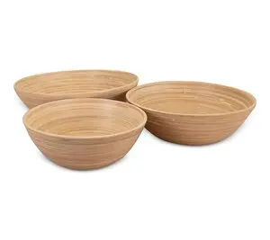 LEXA BY JOYCE CHEN Lexa Bamboo 3-piece Bowl Set, 12, 10, 8 Inch - One-color