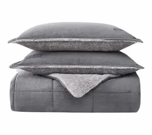 Eddie Bauer Sherwood Grey Textured Queen Comfor Ter Set