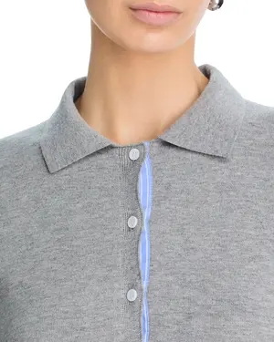 Aqua Collared Button-down Cardigan