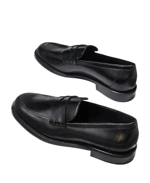 MARGAUX LONNBERG The Marlowe Loafer Flats - Black Calf