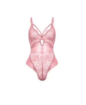 OH LA LA CHERI Flora Sheer Lace Teddy