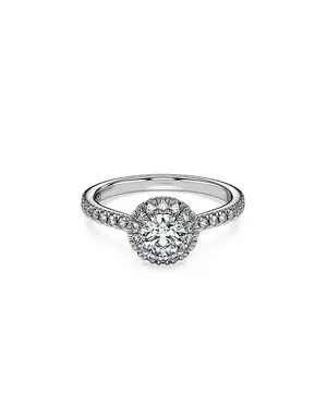 SWAROVSKI 14k White Gold Lab Grown Diamond Halo Eternity Ring - Silver