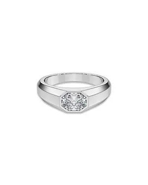 SWAROVSKI Octagon Lab Grown Diamond Band Ring - Silver