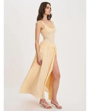 MISS CIRCLE NEW YORK Ulissa Jacquard Maxi Dress
