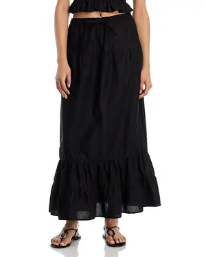 Peixoto Riley Maxi Skirt Swim Cover-up - Black