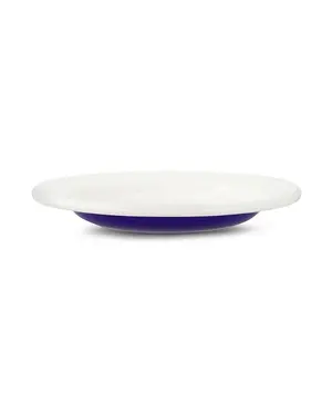 ELIFLE Enamel Dinner Bowl, Set Of 4 - Royal Blue Ivory