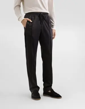 Dolce & Gabbana Wool Canvas Jogging Trousers