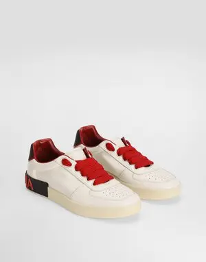 Dolce & Gabbana Portofino Sneakers In Nappa Leather - Multicolor