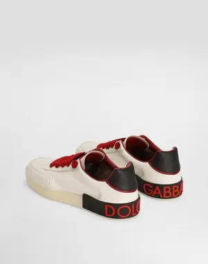 Dolce & Gabbana Portofino Sneakers In Nappa Leather - Multicolor