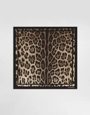 Dolce & Gabbana Leopard- Silk Twill Scarf 50x50 - Print