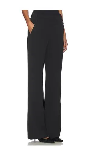 Veronica Beard Tonelli Pant With Double Waist - Black