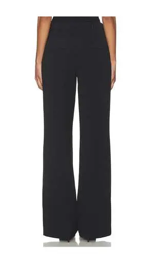 Veronica Beard Tonelli Pant With Double Waist - Black