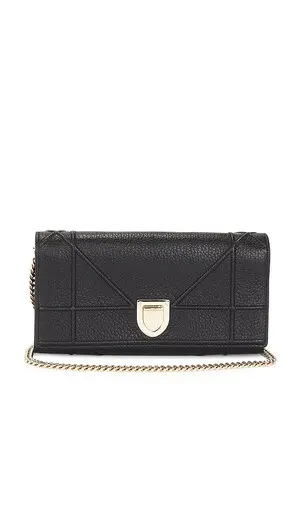 FWRD RENEW Dior Diorama Wallet On Chain - Black