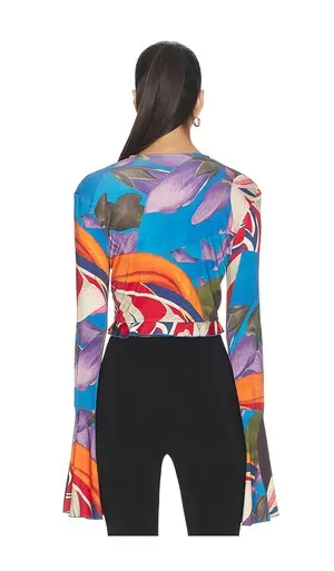 DONDE ESTEBAN Palenque Flores Jersey Blouse - Multi