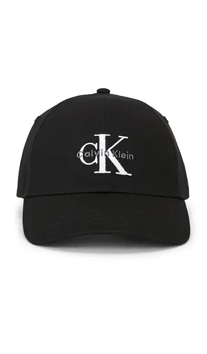 Calvin Klein Monologo Embroidery Baseball Cap - Black