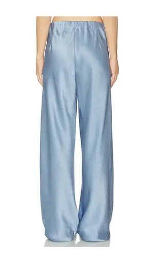 Vince High Waist Fluid Satin Bias Pant - Pacific