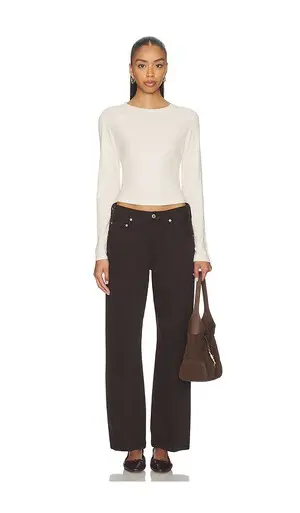 PERFECTWHITETEE Jamie Recycled Cotton Long Sleeve - Sugar