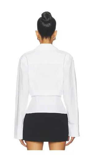 Attico Asymmetrical Shirt - White