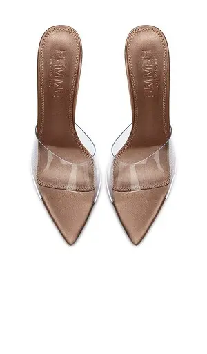 Femme La Gianni Satin Mule - Mocha