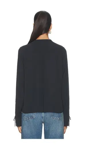 Rag & Bone Arden Pleated Blouse - Black