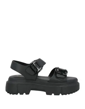 Hogan Leather Sandals With Buckle Fastening - Black