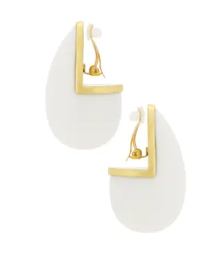 VALERE Ixv6 Earrings - White Stone